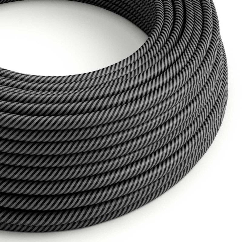 Creative cables - Câble Vertigo rond HD avec tissage classique Noire et ...