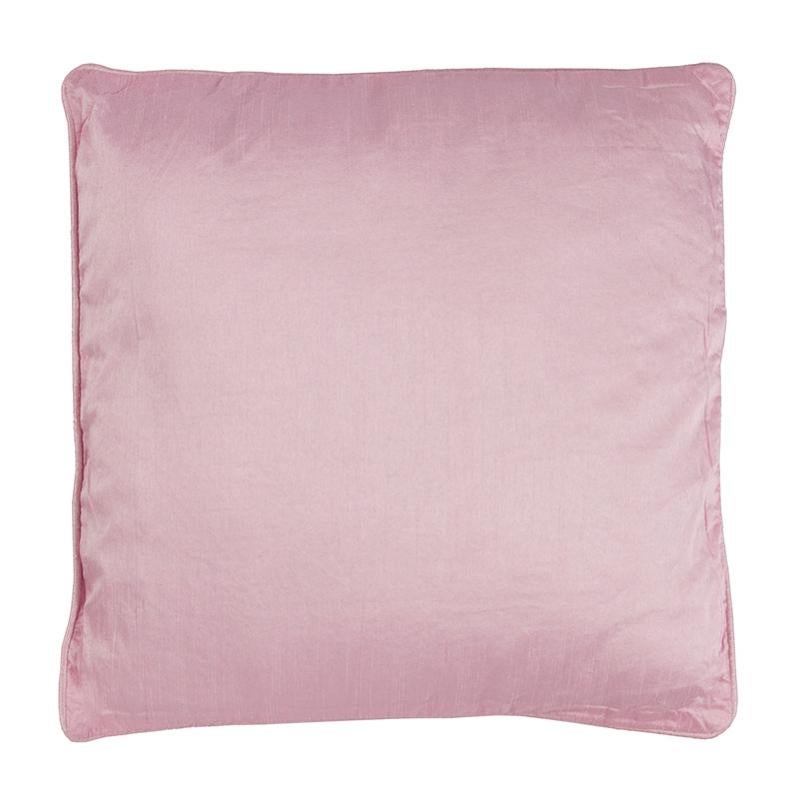 SOLENE - Coussin effet soie rose 40x40 | Leroy Merlin