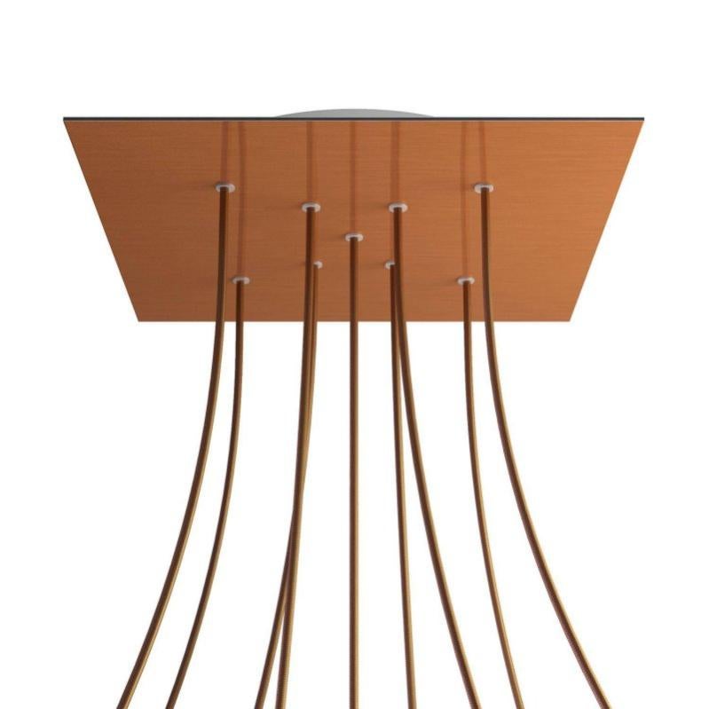 Creative cables - Rosace XXL Rose-One carré de 400 mm avec 9 trous en ...