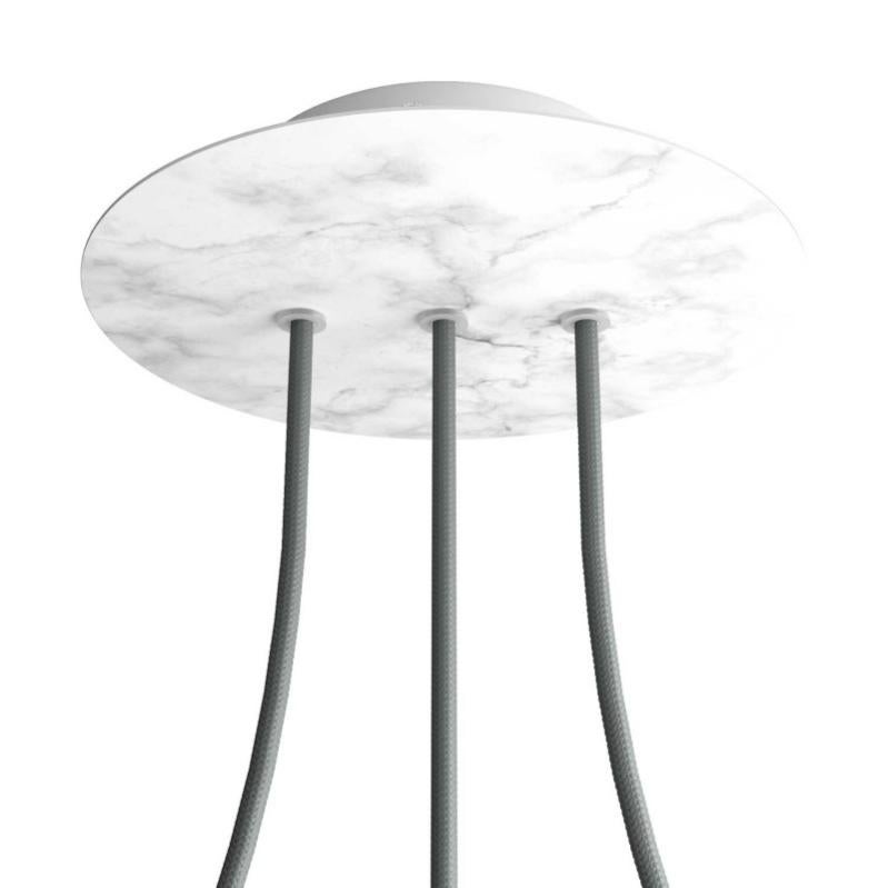 Creative cables - Rosone Rose-One rotondo, diametro 200 mm con 3 fori ...