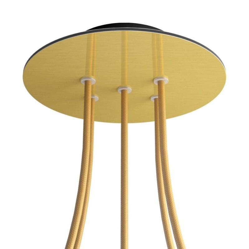 Creative cables - Rosone Rose-One rotondo, diametro 200 mm con 5 fori e ...