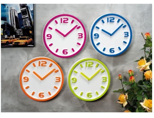 Orologio da Parete in abs numeri in rilievo 30 cm 4 Colori | Leroy Merlin