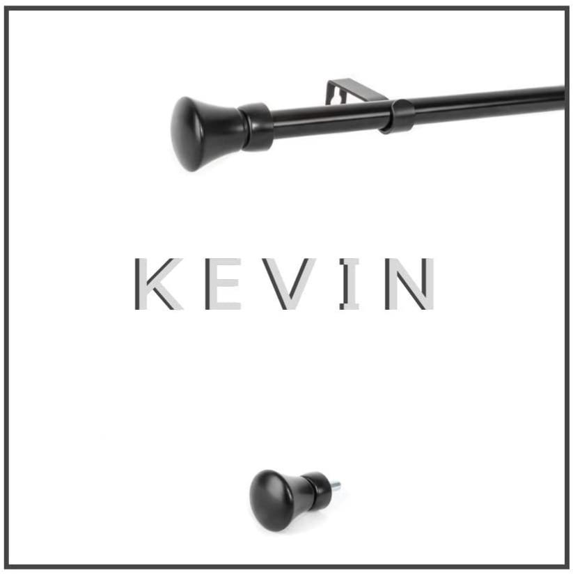 Maison Desyne Kevin 15 mm Tringle à Rideau 122-213 cm - Noir | Leroy Merlin