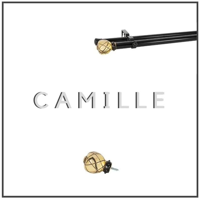 Maison Desyne Camille 20 mm 25 mm Double Tringle à Rideau 168-305 cm ...