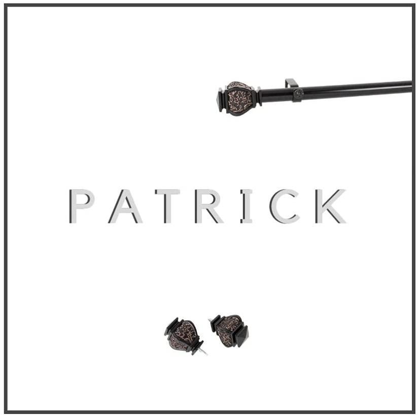 Maison Desyne Patrick 25 mm Tringle à Rideau 168-305 cm - Noir | Leroy ...