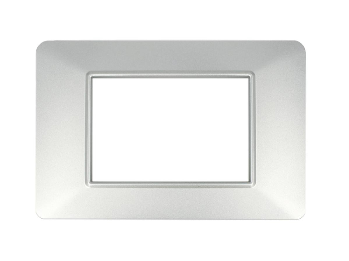 SANDASDON Placca Basic 3M Silver Compatibile Con Vimar Plana | Leroy Merlin