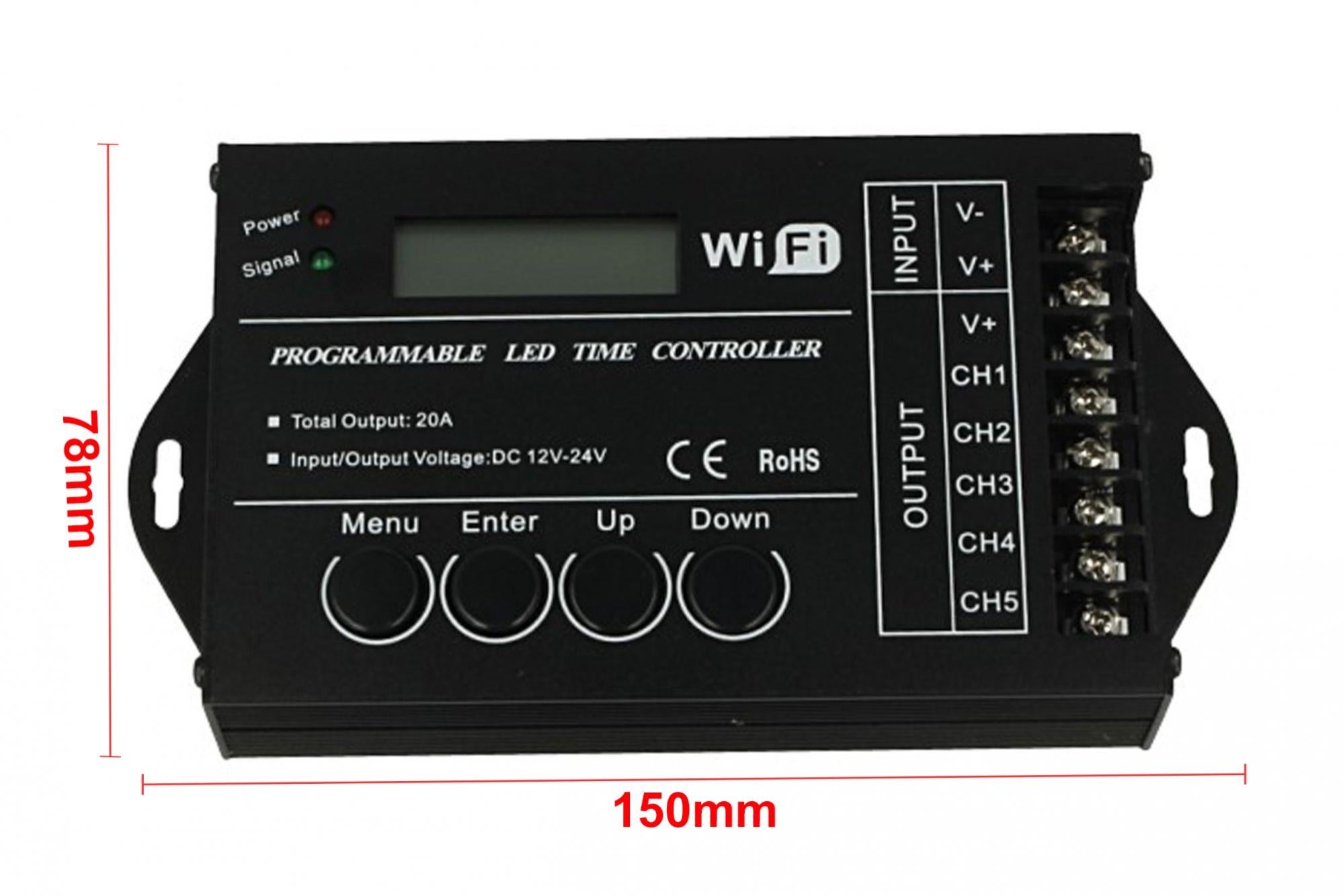 Centralina Led Timer Alba Tramonto 12V 24V 20A WIFI Time Led Controller Per Acquari Canarini ...