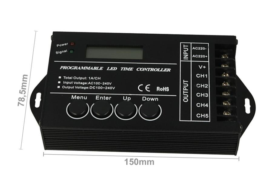 Centralina Led Timer Alba Tramonto 220V 1AX5 Time Led Controller Per ...