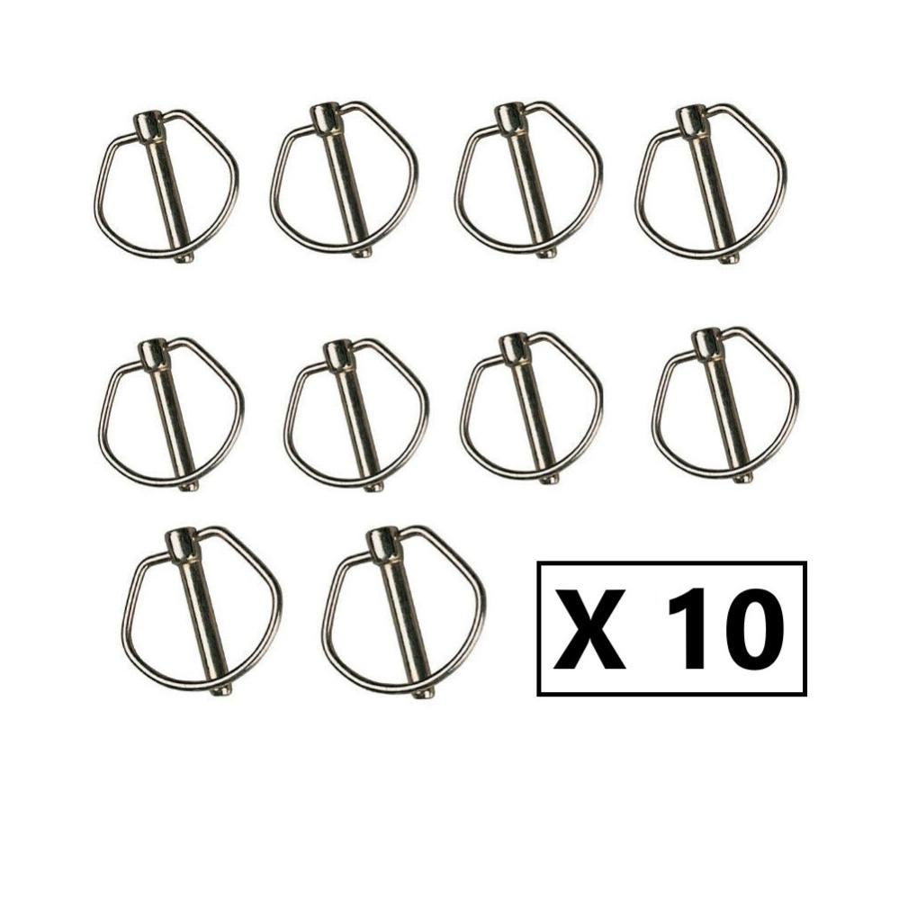 Kit 10 pezzi coppiglie tonde a scatto con molla varie dimenisioni ...