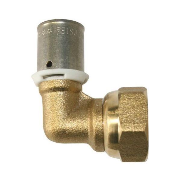 SOMATHERM FOR YOU - Racor codo de engaste para tubo Ø16 PER - Tuerca ...
