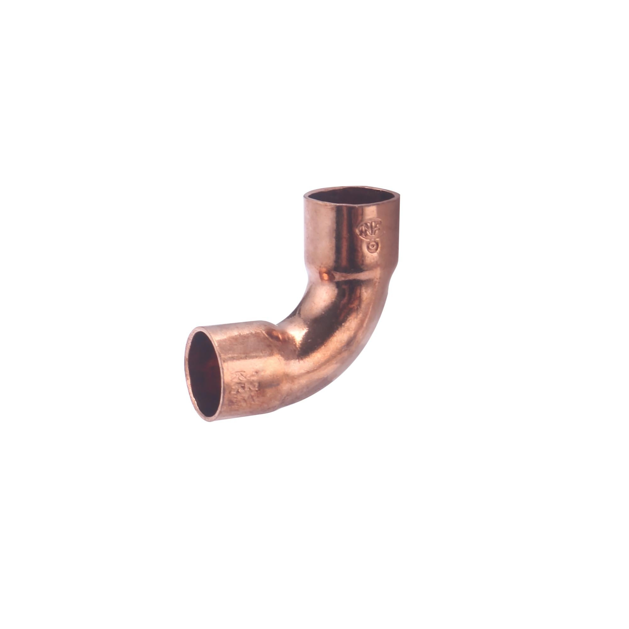 Raccordo a gomito in rame a saldare, 90°, grande raggio, doppio femmina ...