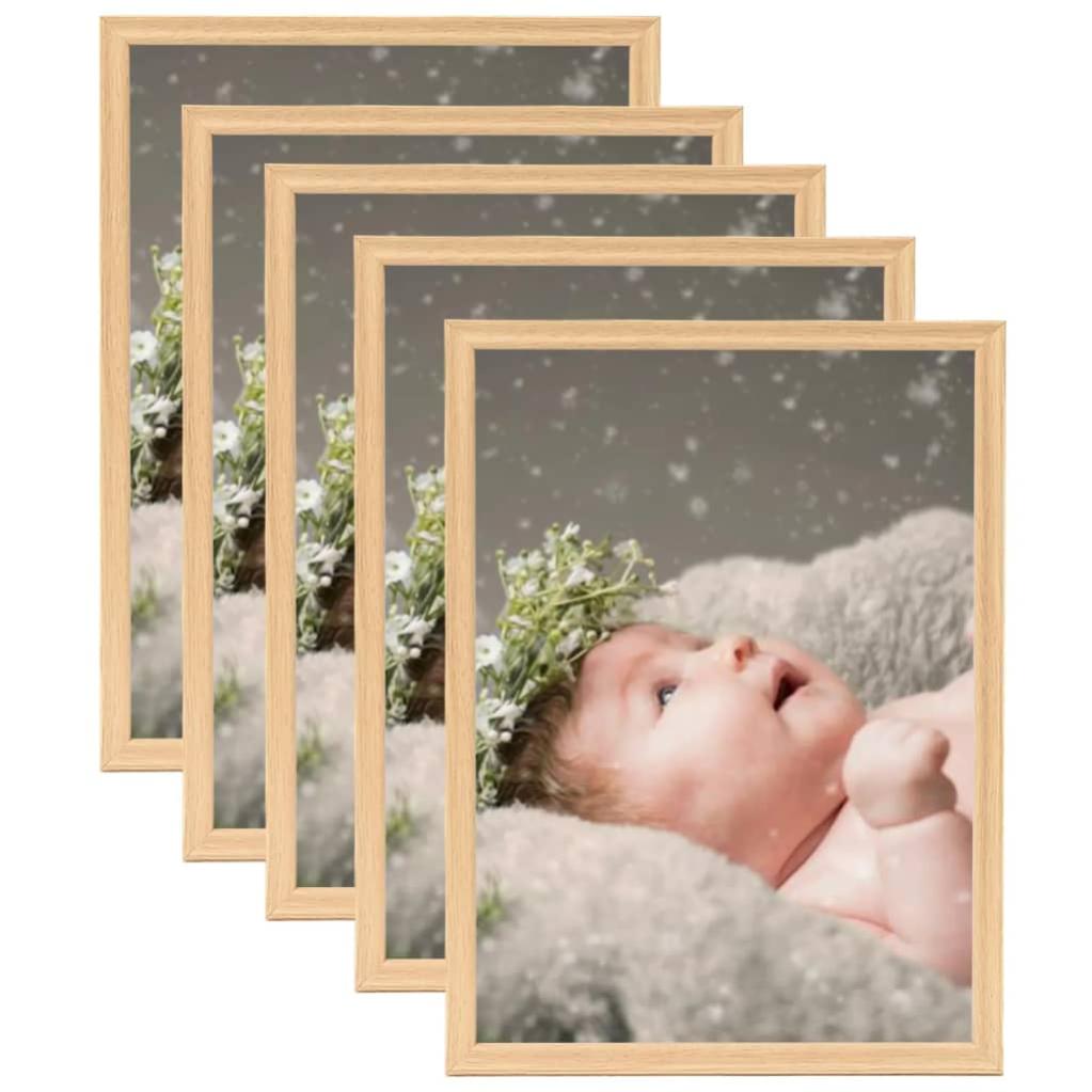 Collage de cadres photo 5 pcs de table Chêne clair 15x21 cm vidaXL ...