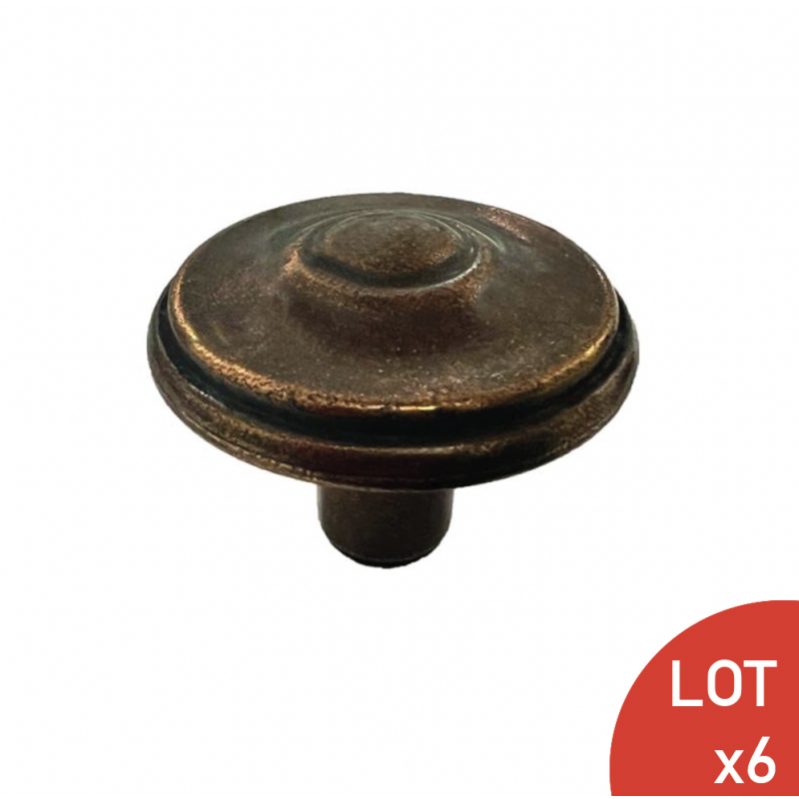Pomello per mobile in ottone rustico colore: bronzo antico | Leroy Merlin