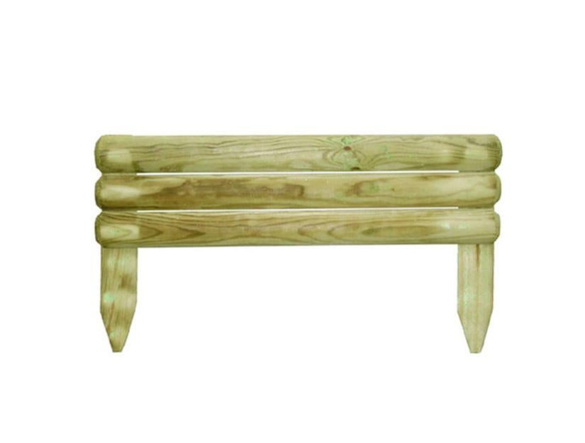 Steccato orizzontale 3 assi in pino impregnato - cm.55x30/15h. | Leroy ...