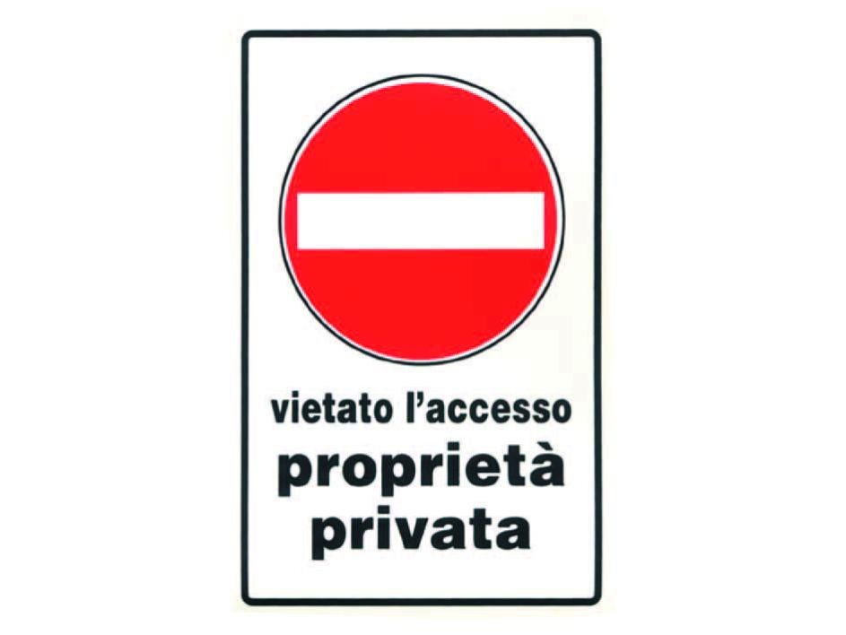 Cartello vietato l'accesso proprieta' privata - mm.20x30h. | Leroy Merlin