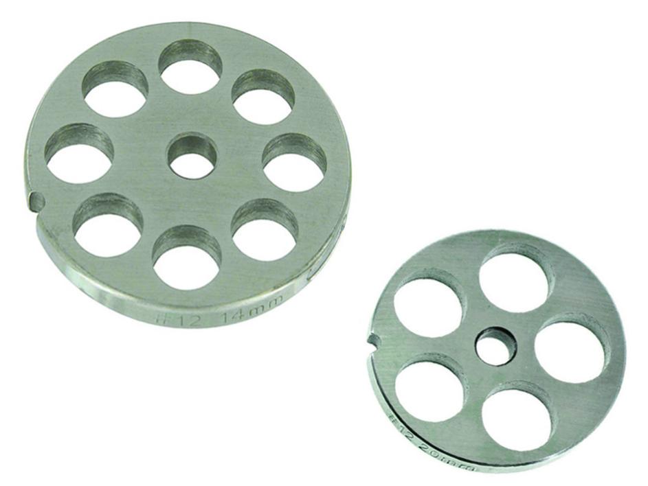 Piastre in acciaio inox per tritacarne elettrici - n°22 foro mm.20 ...
