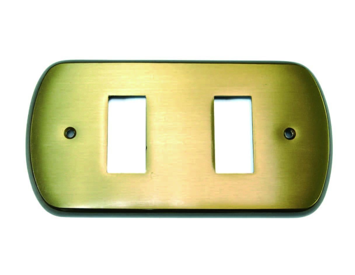 Coprinterruttori 2 posti in ottone - in ottone bronzato (cristina ...