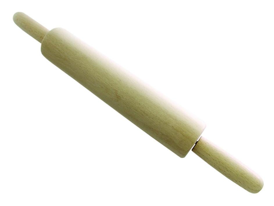 Mattarello in legno con manico girevole -cm.40 diametro cm.5 corpo cm ...