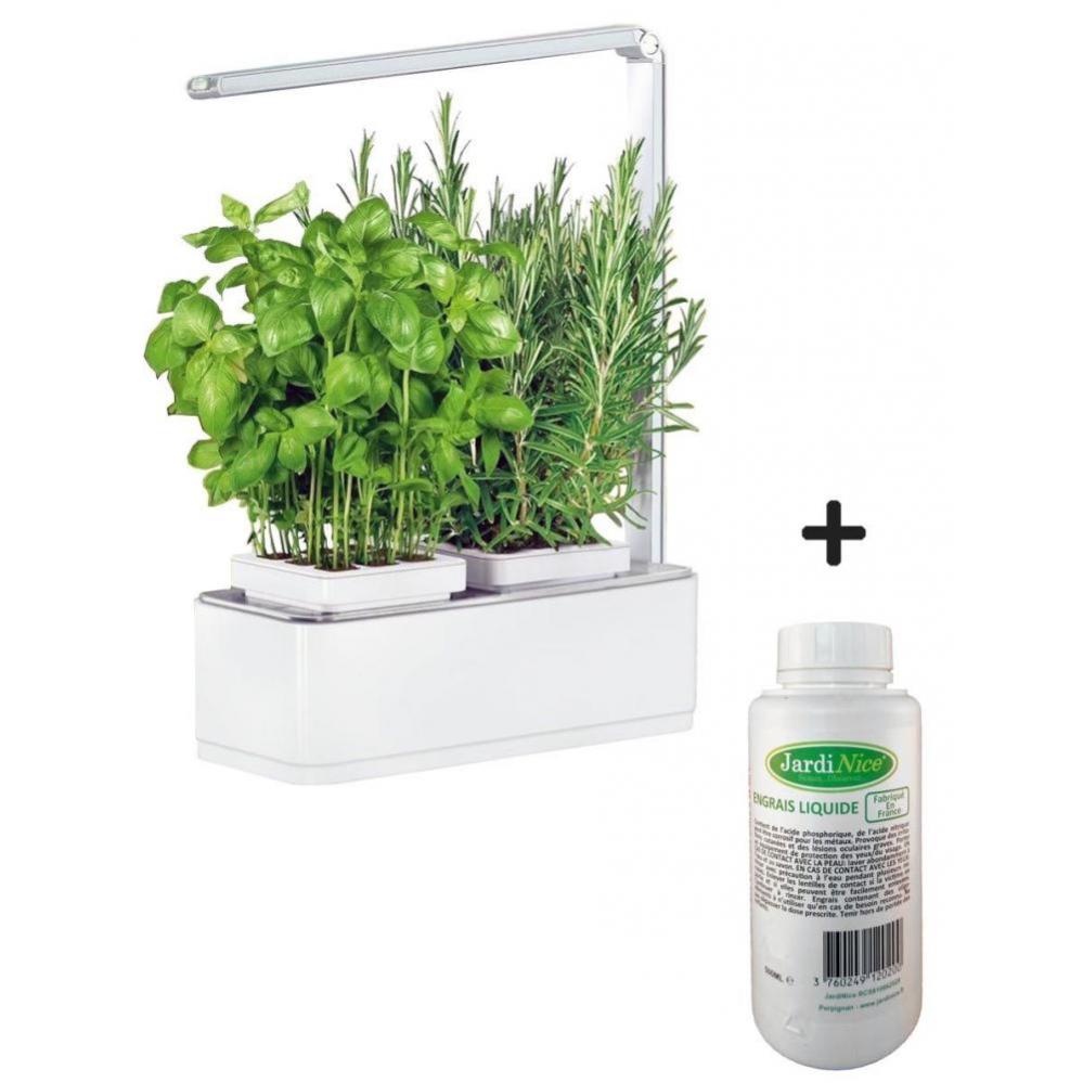 Fioriera con lampada a led integrata Mini orto + fertilizzante 500 ml ...