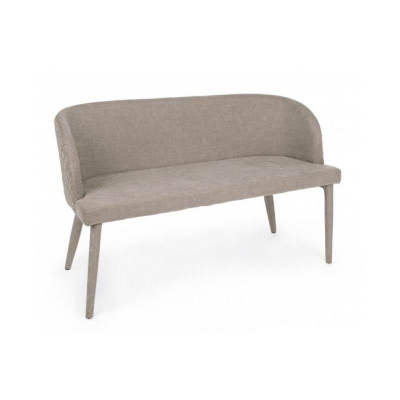 Sofá de dos plazas en terciopelo Mink CHRIS 118x54x h77 cm | Leroy Merlin