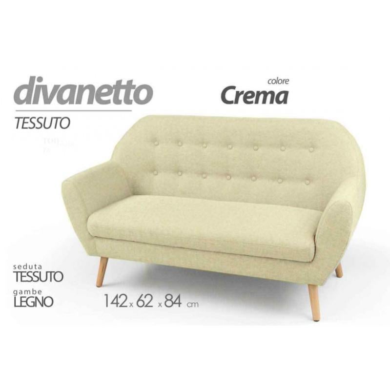 Divano design stile moderno fashion crema cm 142 x 64 x 84 h | Leroy Merlin