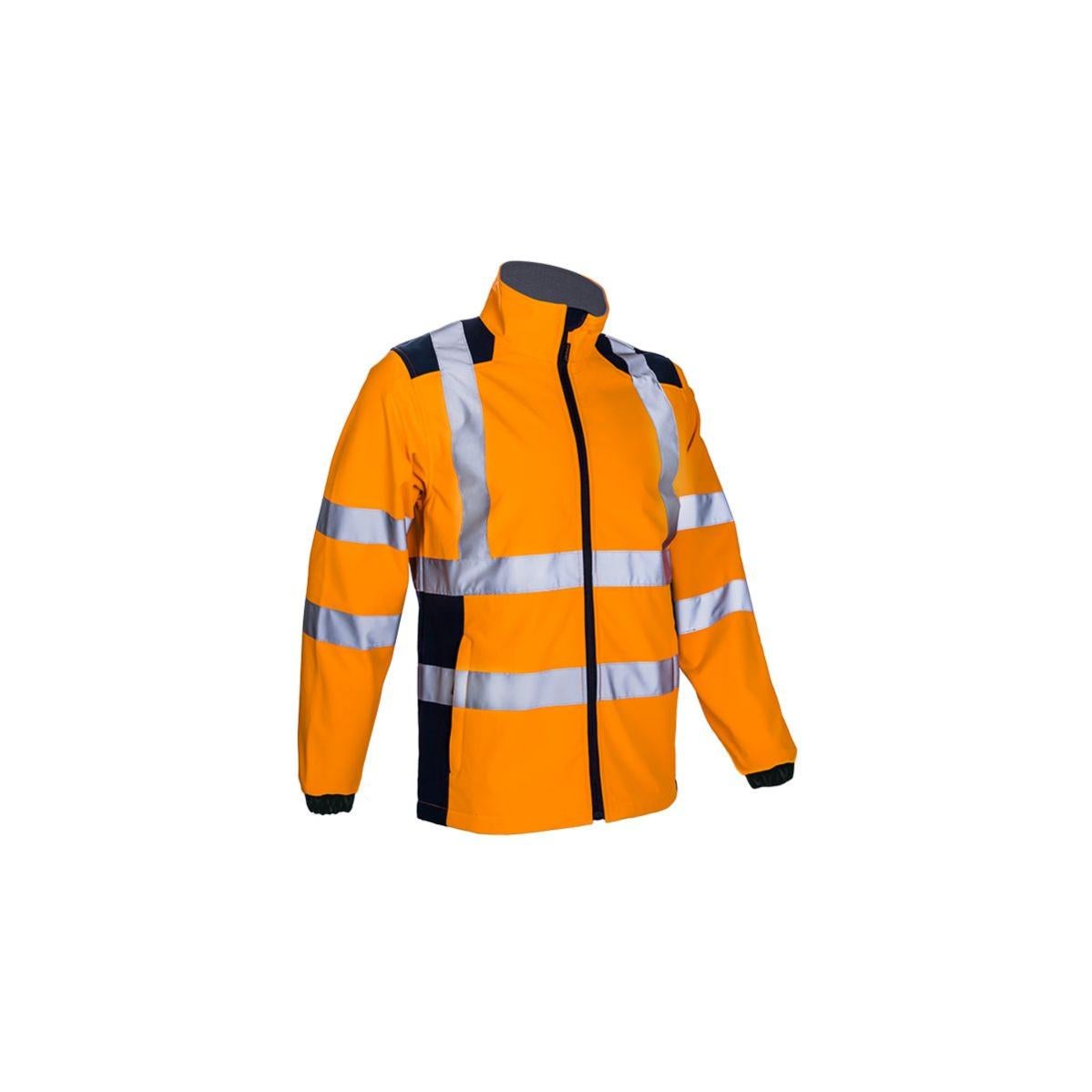 Veste Softshell HV Kanpa orange et marine - Coverguard - Taille 2XL ...