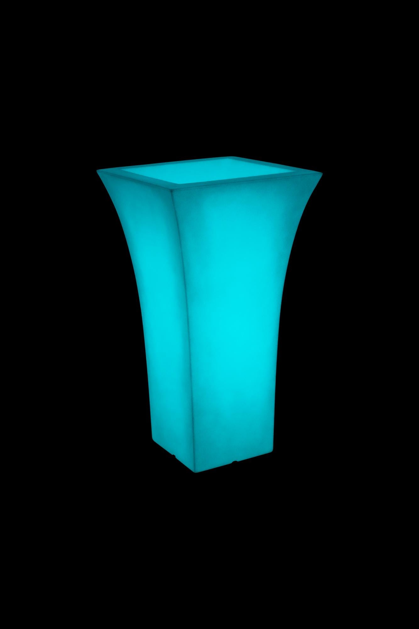 TRIESTE vaso quadrato altezza 85 cm. BIANCO FLUO | Leroy Merlin