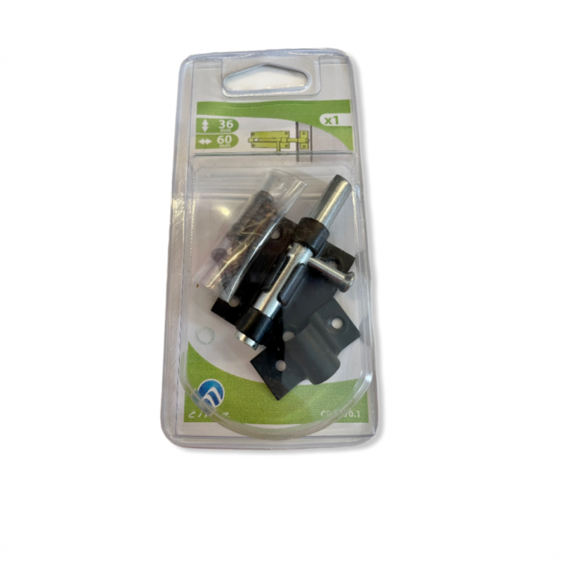 Targette box Pêne rond Acier noirci Longueur 60mm Avec Vis | Leroy Merlin