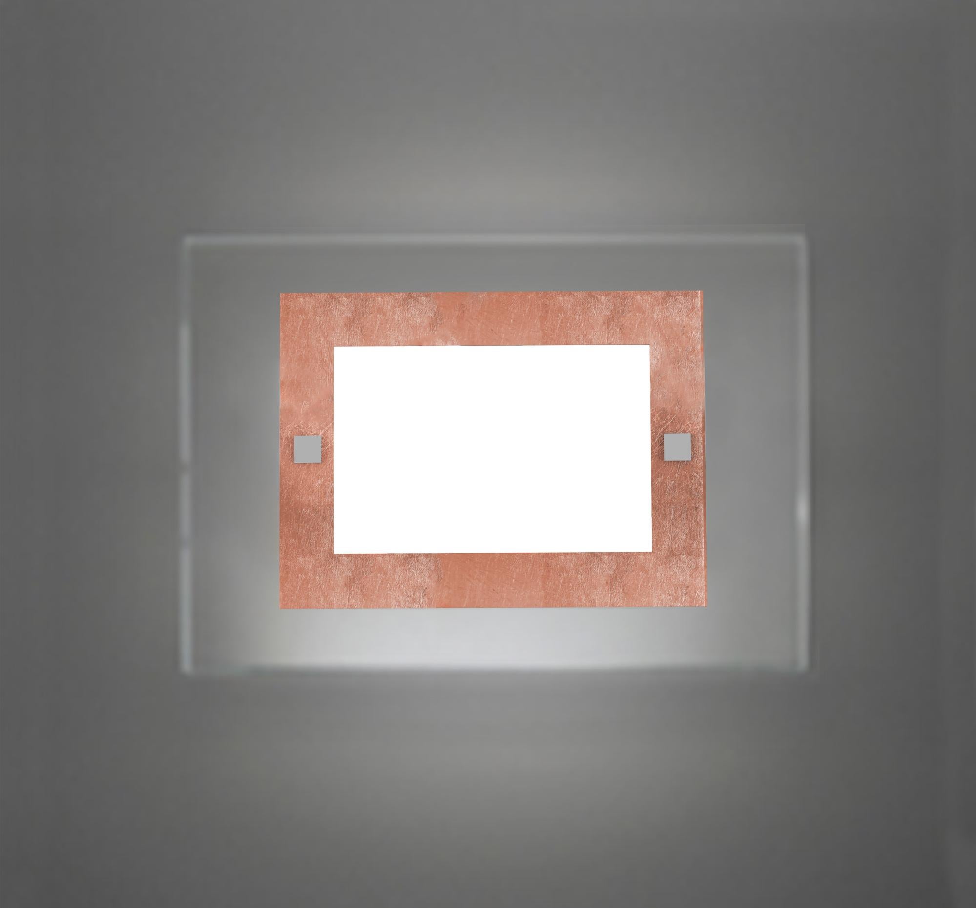 LUMICOM | FLORENCE Applique, 1X E27, max 42W, metallo/vetro, foglia ...