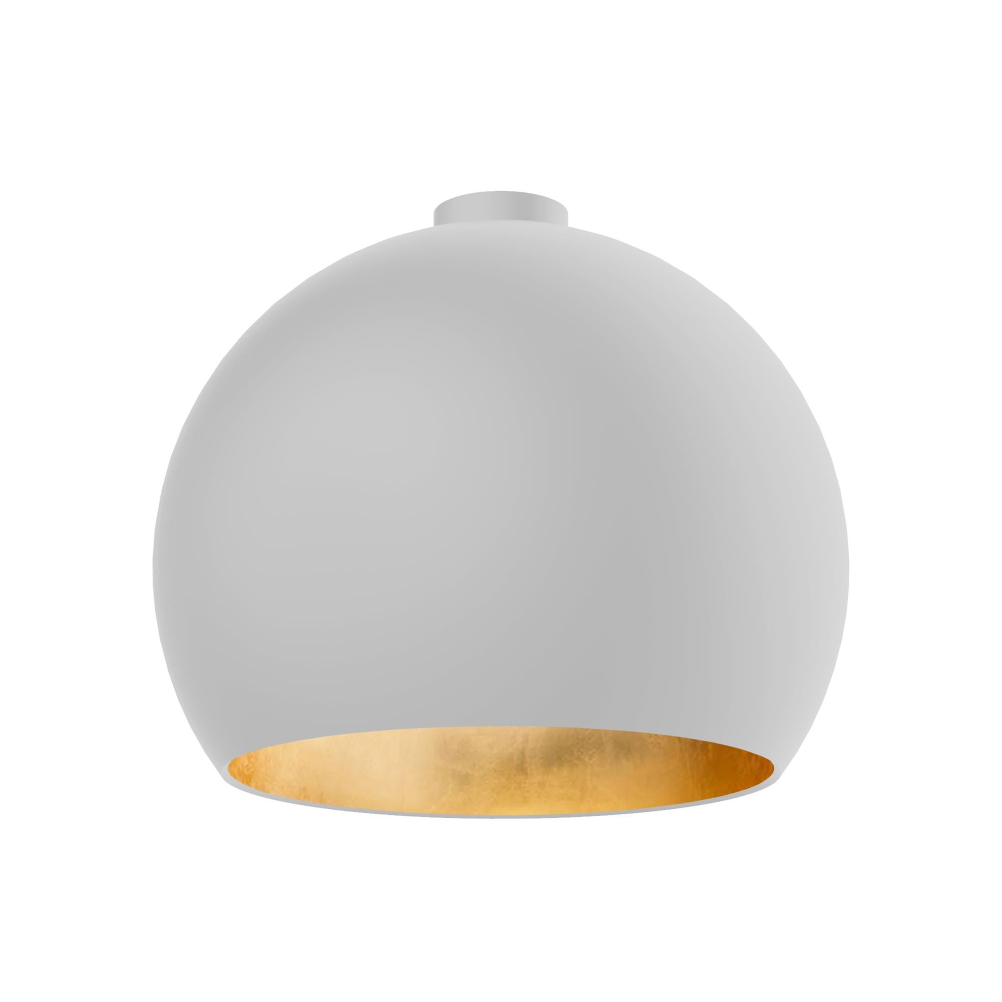 LUMICOM | JOE Plafoniera, 1X E27, max 42W, metallo, bianco opaco/foglia ...