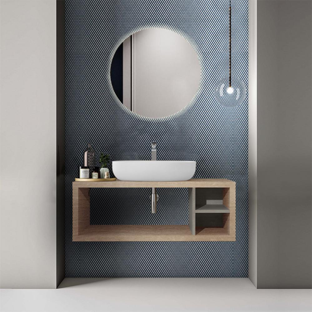 Composizione bagno sospesa aperta 110 cm Master rovere miele | Leroy Merlin