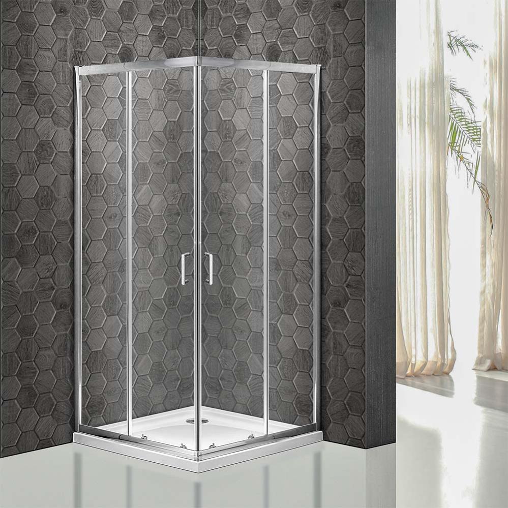 Box doccia 70x90 Icon in cristallo trasparente con ante scorrevoli H ...