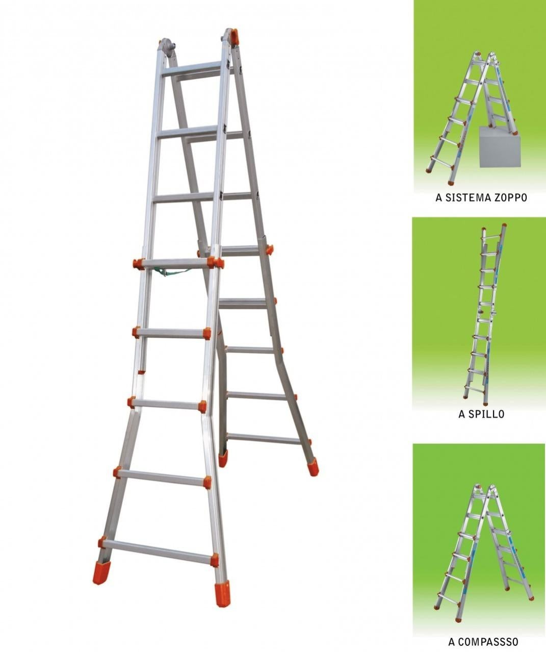 Scala Alluminio Multiuso Gr. 5+5 Mt. 5,20 | Leroy Merlin