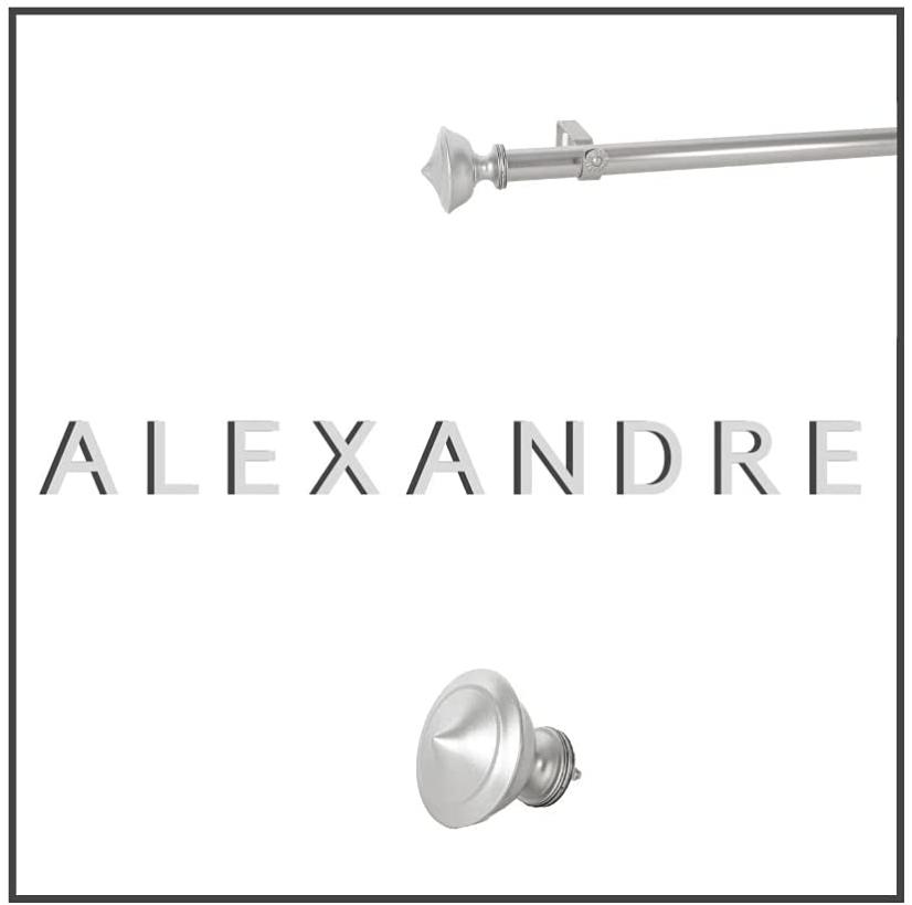 Maison Desyne Alexandre 25 mm Tringle à Rideau 71-122 cm - Argent ...