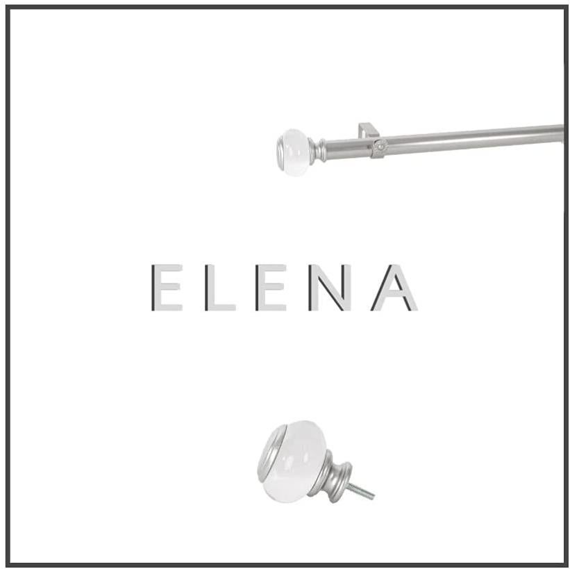 Maison Desyne Éléna 25 mm Tringle à Rideau 122-213 cm - Argent ...
