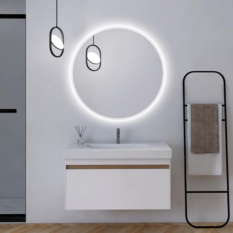 Specchio da bagno rotondo con luce frontale Belgio 100 Ø - LEDIMEX ...
