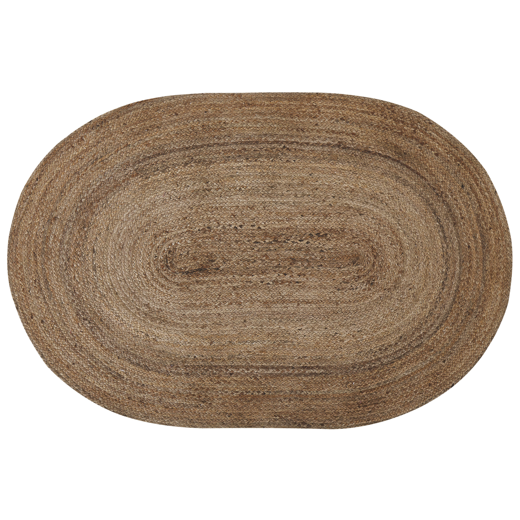 Tappeto ovale beige in juta 120 x 180 cm DEMIRCI | Leroy Merlin