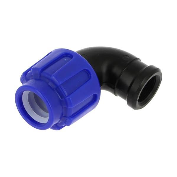 Coude 90° polypropylène compression 10bar Femelle 3/4 PE Ø25 | Leroy Merlin