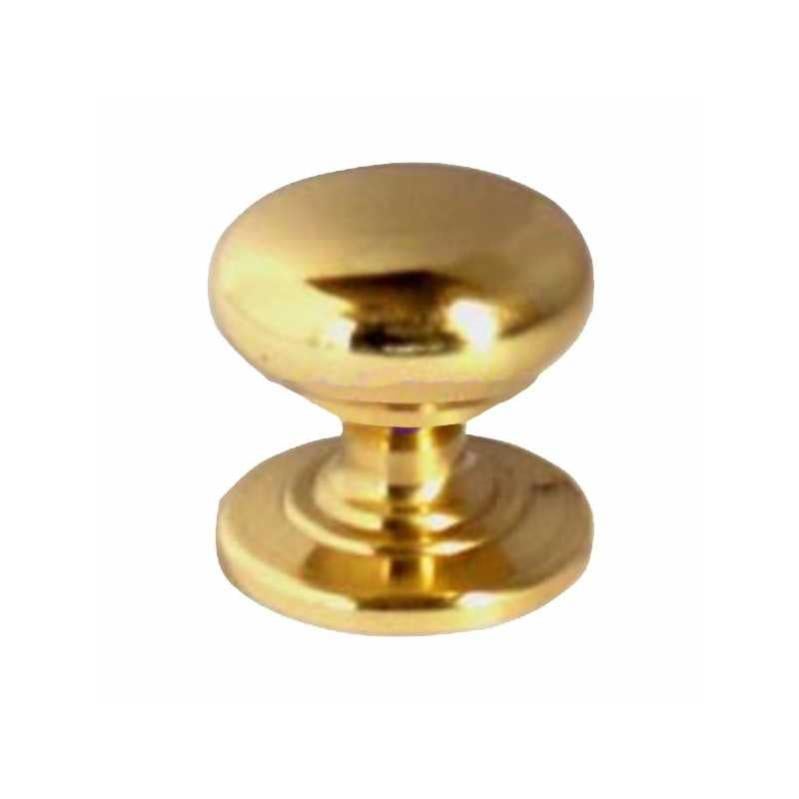 Pomolo Tondo Ghiera Ottone Lucido mm 25 | Leroy Merlin