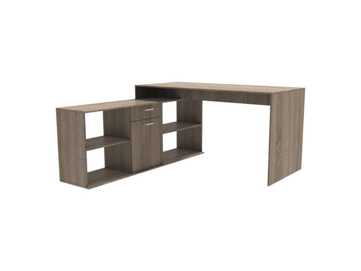 Bureau "Mars" - 136 x 140 x 73,5 cm - Chêne | Leroy Merlin