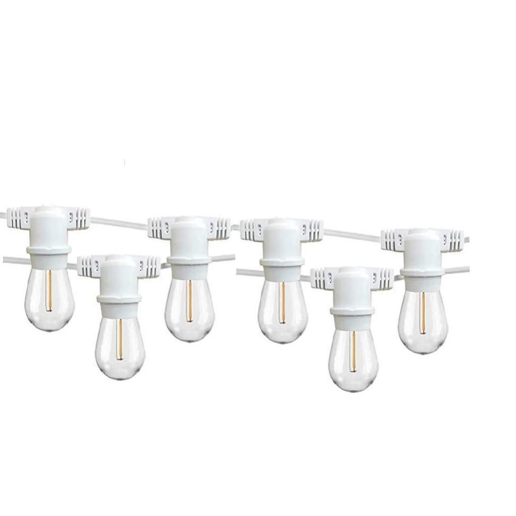 Catena luminosa led catenaria con 10 portalampada e27 da 10mt ip65 ...