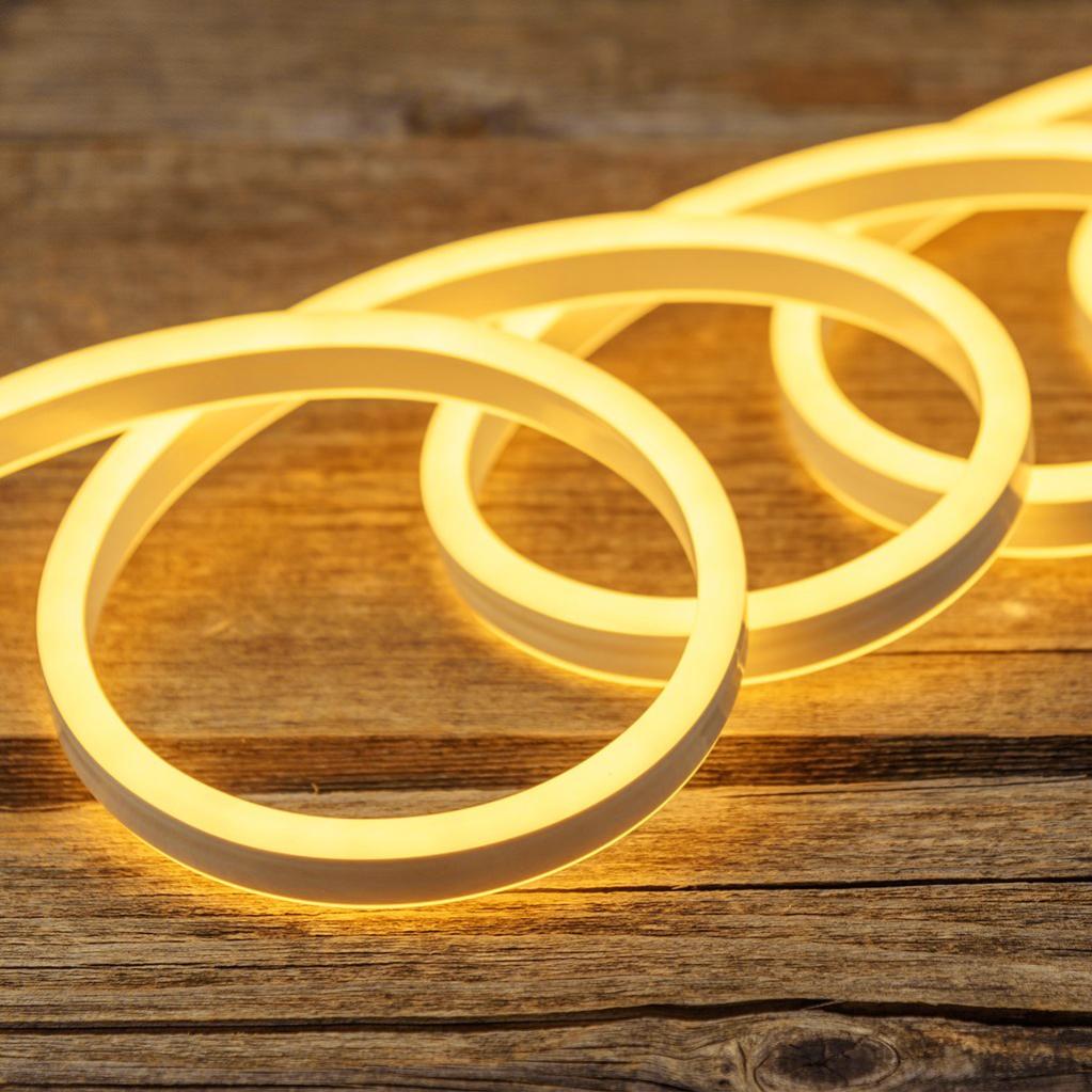 Striscia led effetto neon ip65 esterno 12v flessibile tagliabile luce ...