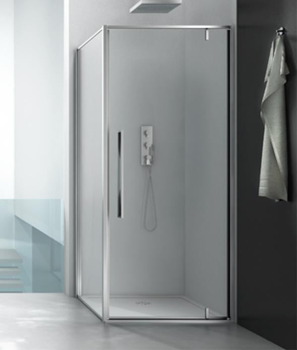 Box doccia angolare 120x75 cm con anta fissa apertura battente ...