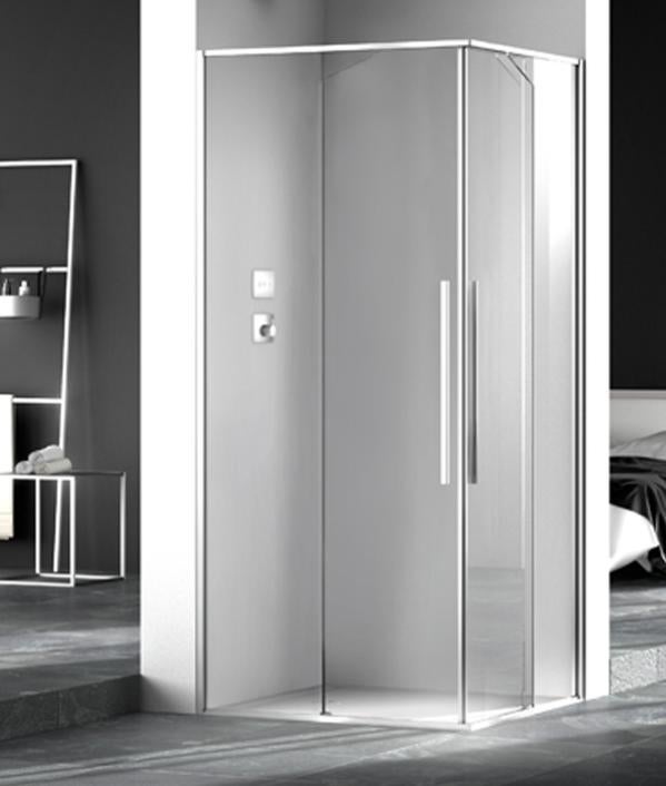 Box doccia angolare 70x110 cm apertura scorrevole serie zen zea megius ...
