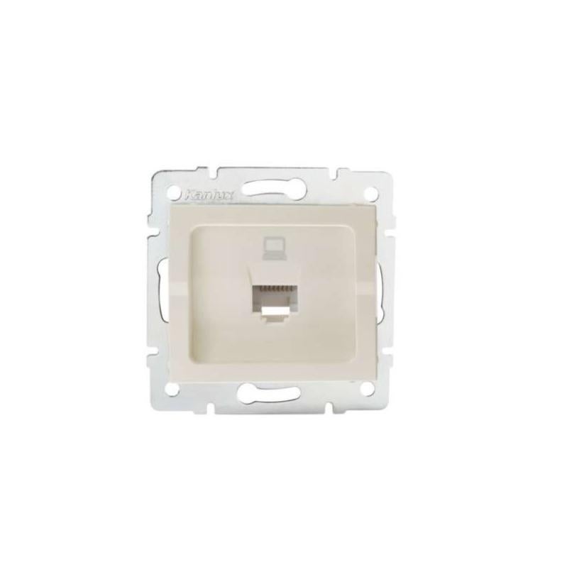Prise Réseau Ethernet RJ45 CAT5e Encastrable LOGI Crème | Leroy Merlin