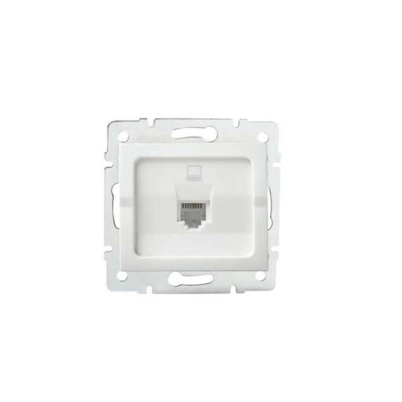 Prise Réseau Ethernet RJ45 CAT5e Encastrable LOGI Blanc | Leroy Merlin