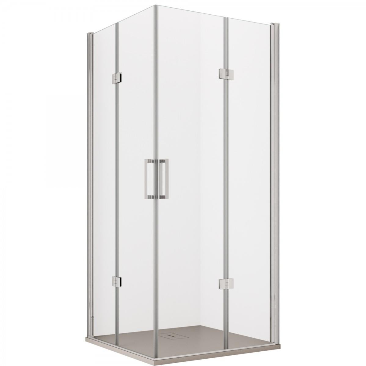 Box doccia 2 lati a soffietto trasparente senza profili 6mm h195 ...