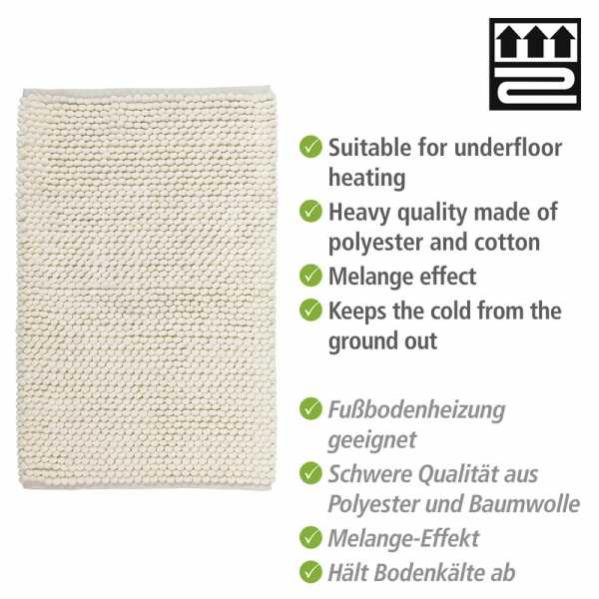 Tapis De Bain, Coton Mélangé, 60x90 Cm, Urdu Ecru | Leroy Merlin