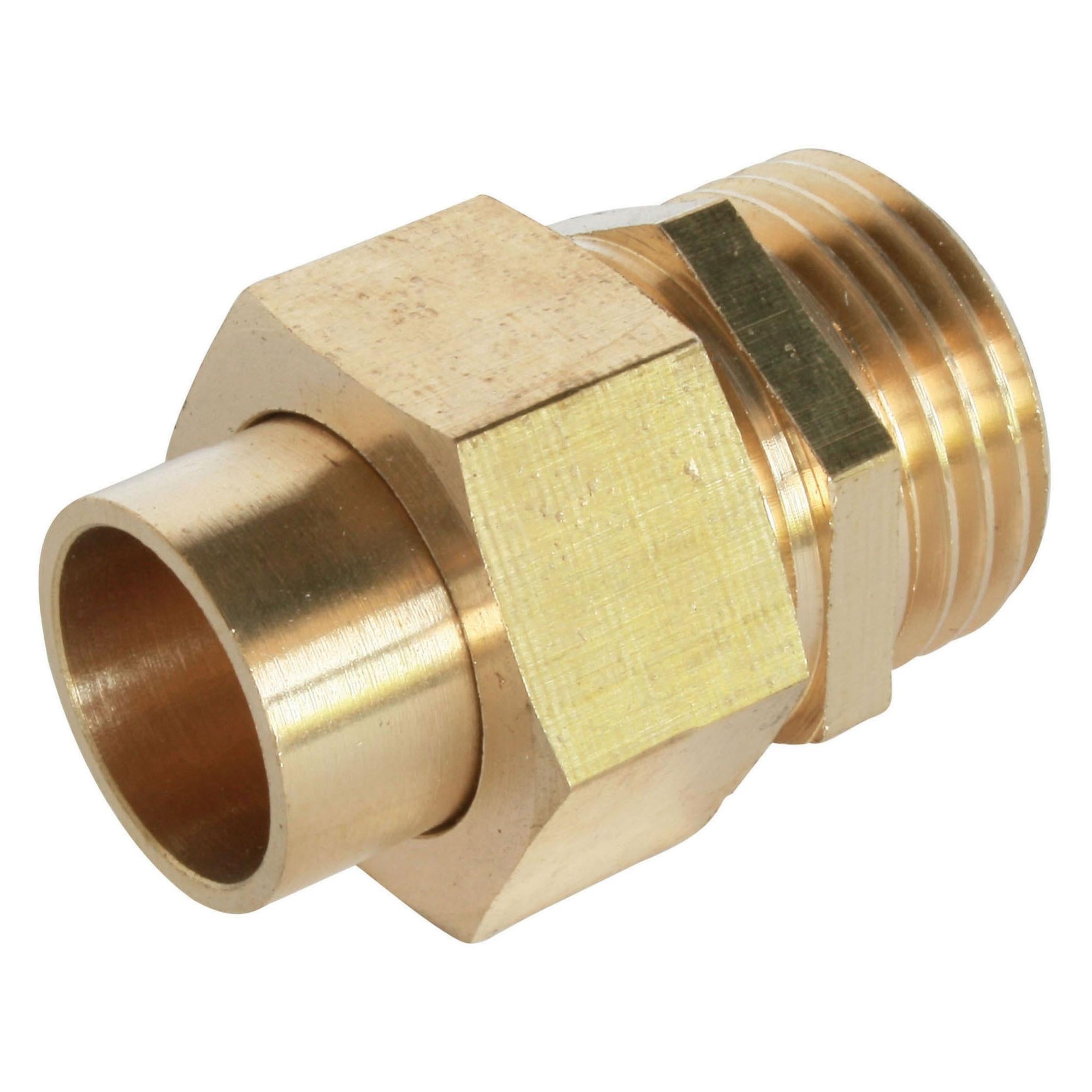 Raccord laiton à souder - Raccord union droit 3 Pièces Ø12 - Mâle 15/21 | Leroy Merlin