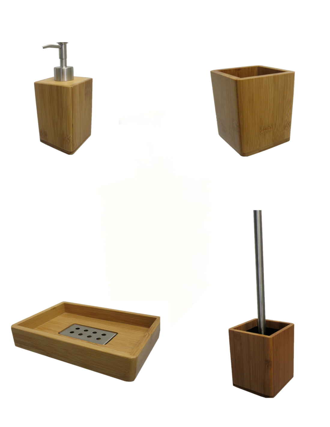 Set da 4 accessori d' appoggio GEDY linea Bambù naturale | Leroy Merlin